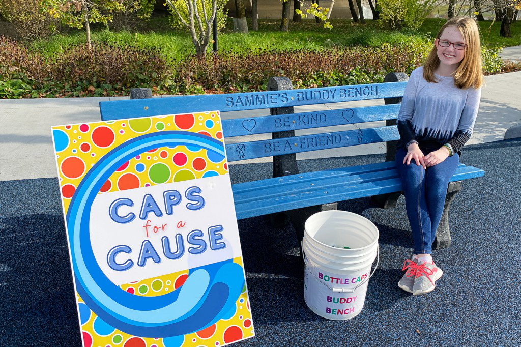 14岁女孩与她的“伙伴长椅”项目_奇速英语